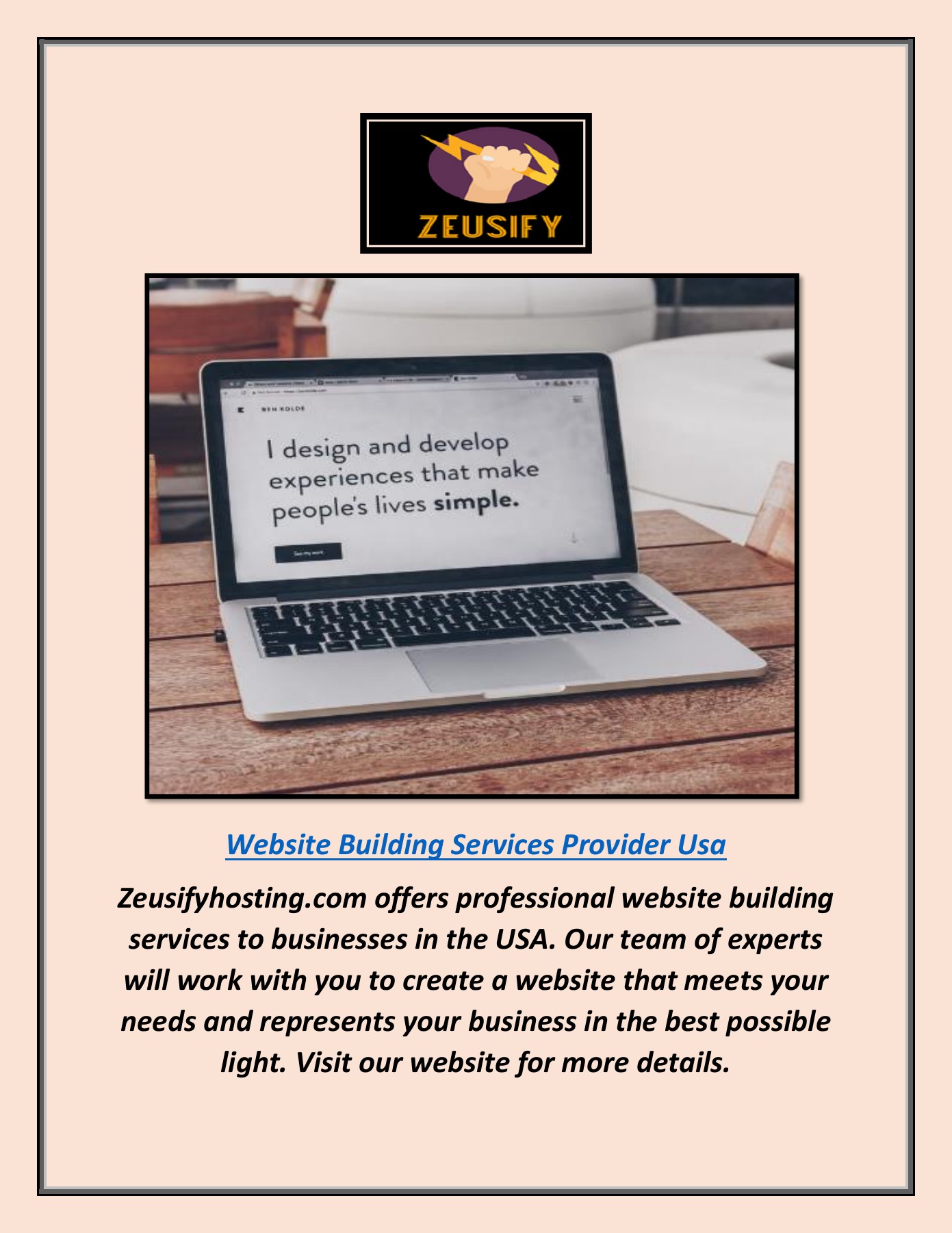 The Best Website Building Services Provider in the Usa - Zeusify - Page ...