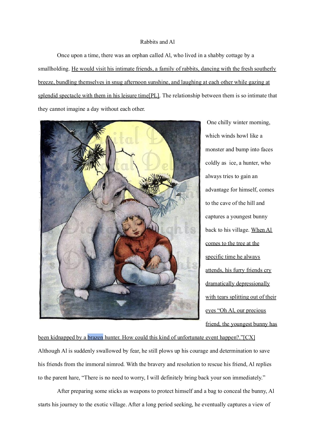 The Rabbits and Al - Melody Wei - Page 1 - 3 | Flip PDF Online | PubHTML5