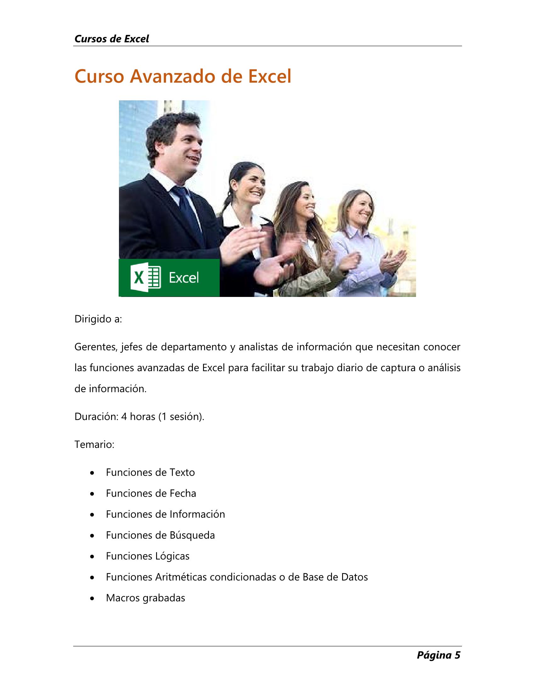 Catálogo de cursos Microsoft Excel 2018 - Consultia - Página 6 | Flip PDF en línea | PubHTML5