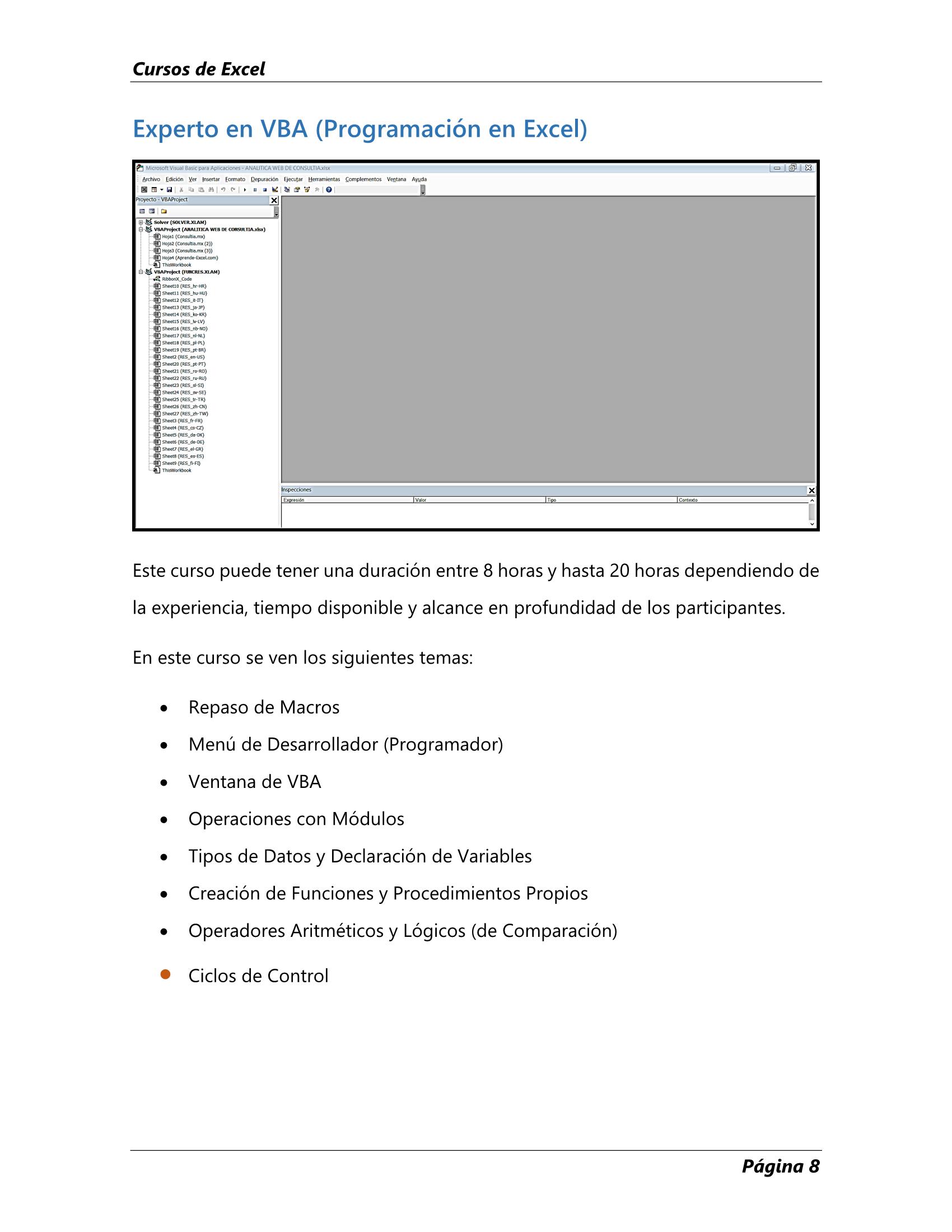 Catálogo de cursos Microsoft Excel 2018 - Consultia - Página 9 | Flip ...