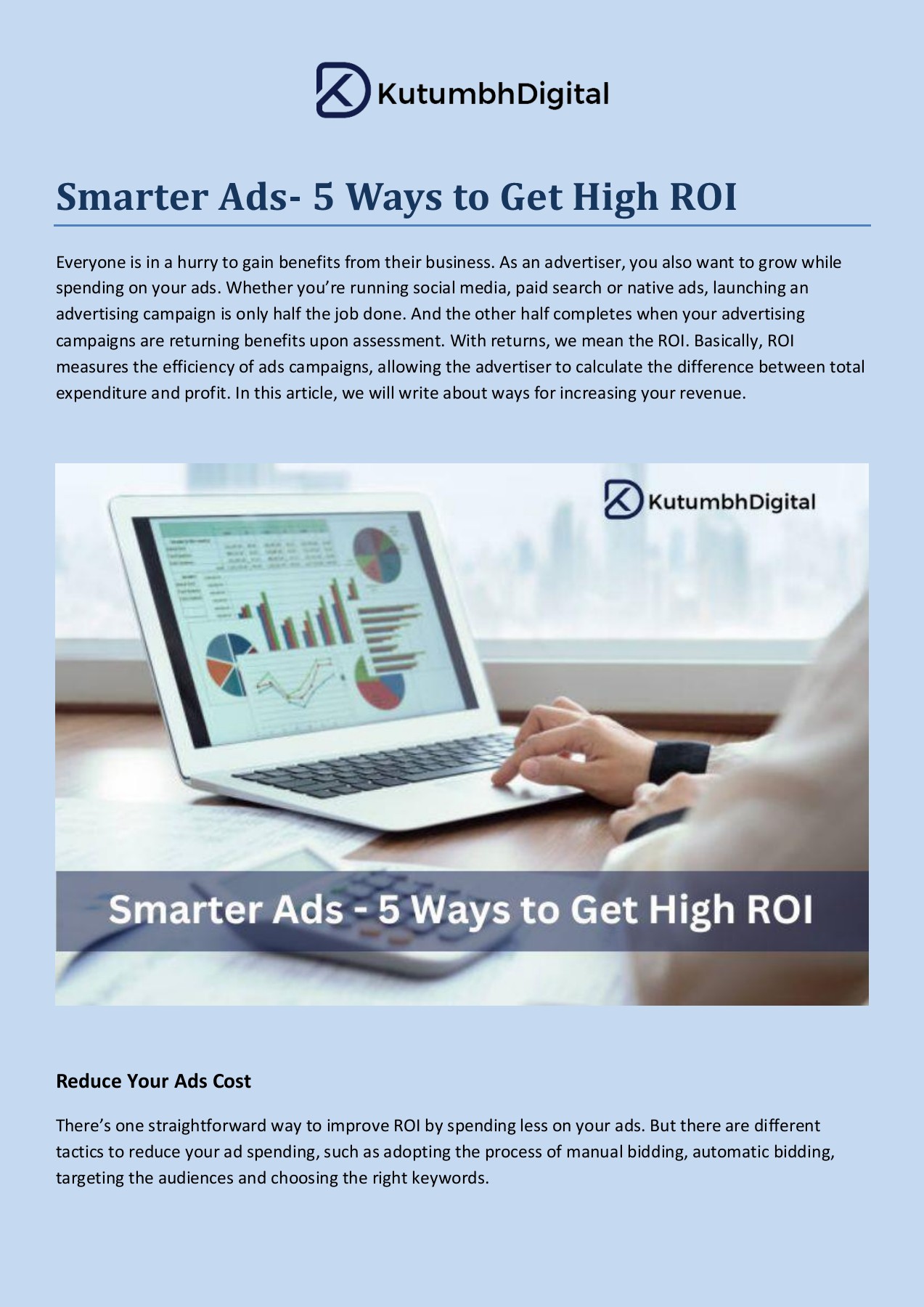 Smarter Ads- 5 Ways to Get High ROI - Kutumbh Digital - Page 1 - 2 ...