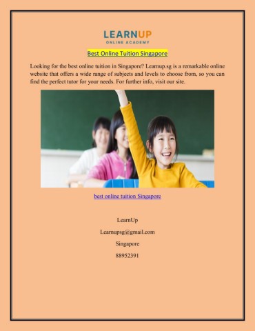 Best Online Tuition Singapore Learnup.sg - Learn Up - Page 1 - 1 | Flip PDF Online | PubHTML5