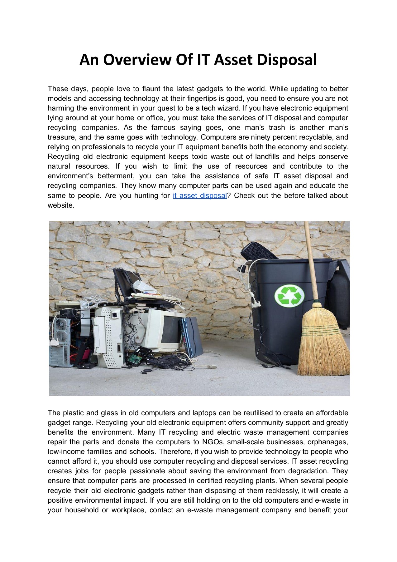 An Overview Of IT Asset Disposal - tipharkenowarj3 - Page 1 - 2 | Flip ...