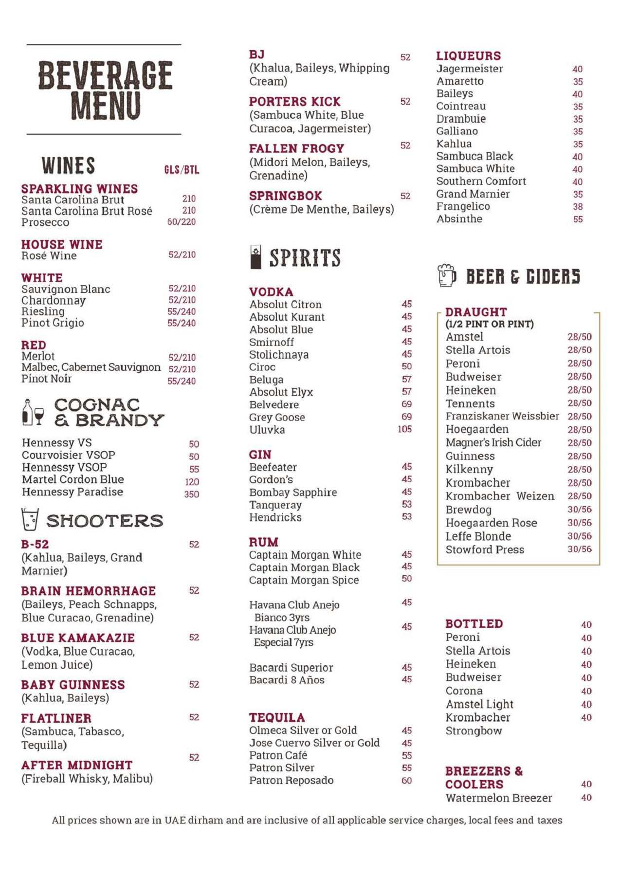 Porters Menu Dec 2021 - Grand Millennium Al Wahda Abu Dhabi - Page 2 | Flip PDF Online | PubHTML5