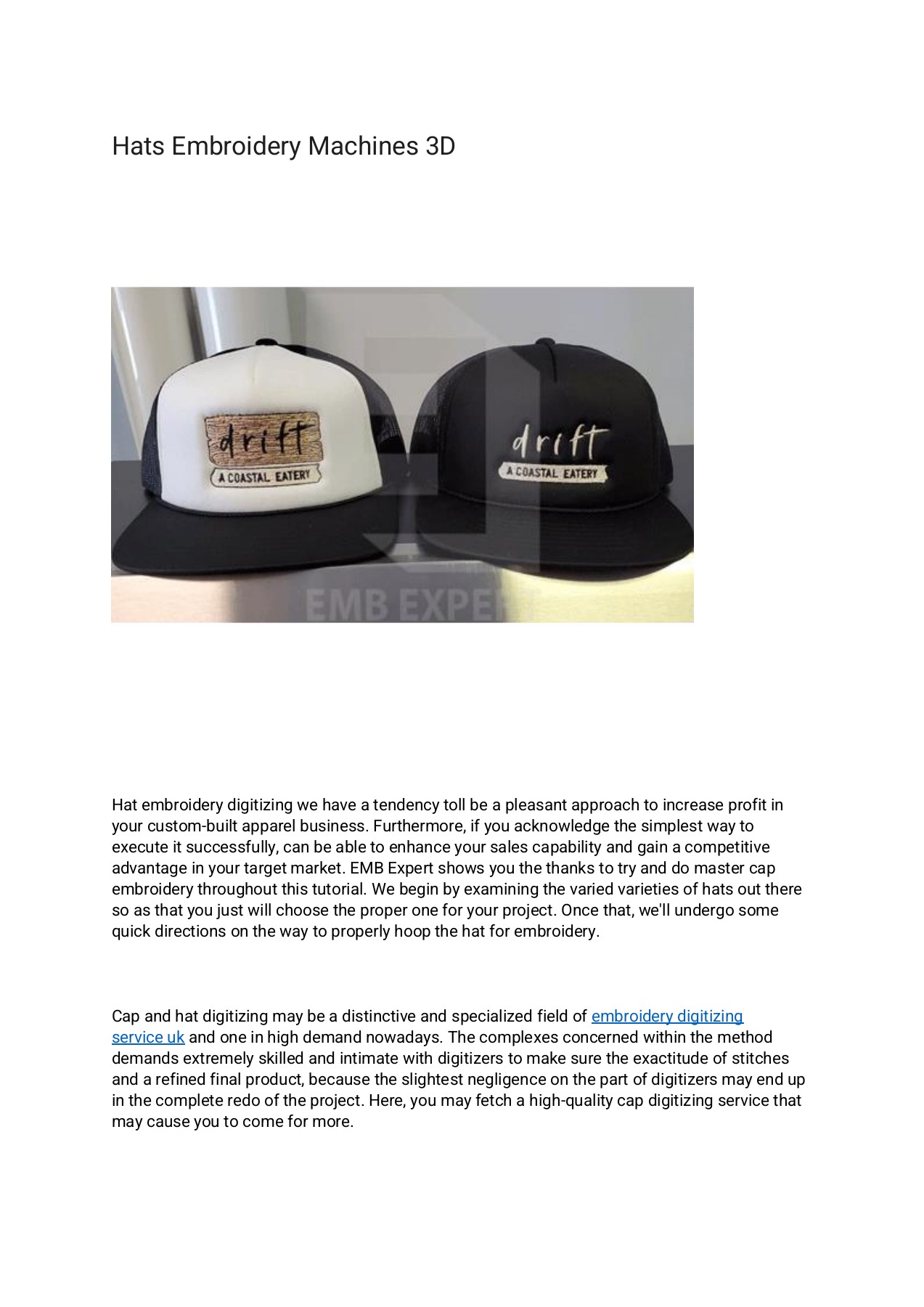 Hats Embroidery Machines 3D - robertstphens876 - Page 1 - 3 | Flip PDF ...