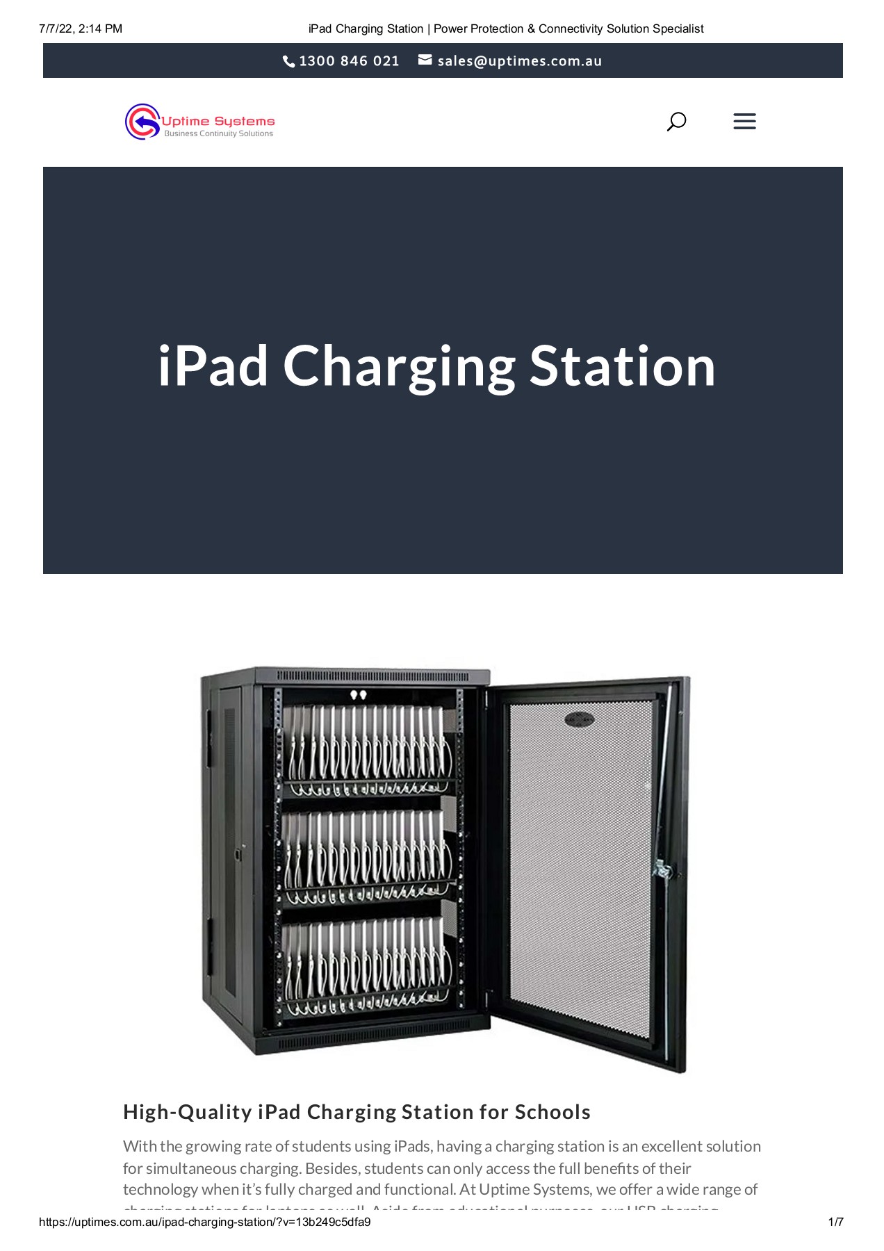 iPad Charging Station - uptimessystems - Page 1 - 7 | Flip PDF Online ...