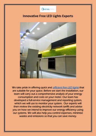 Innovative Free LED Lights Experts