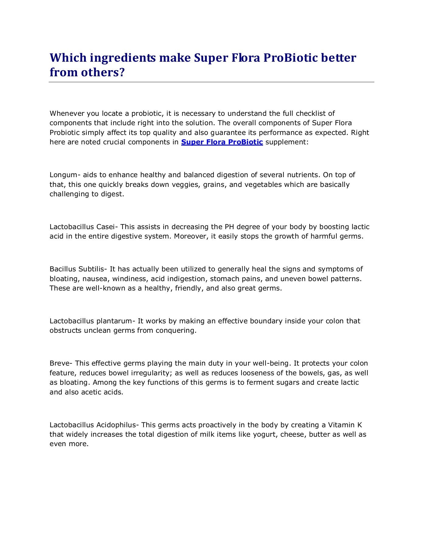 Super Flora ProBiotic Treatment Probiotic 50 Billion People ...