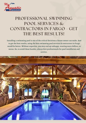 Professional Swimming Pool Services & Contractors in Fargo - Get the ...