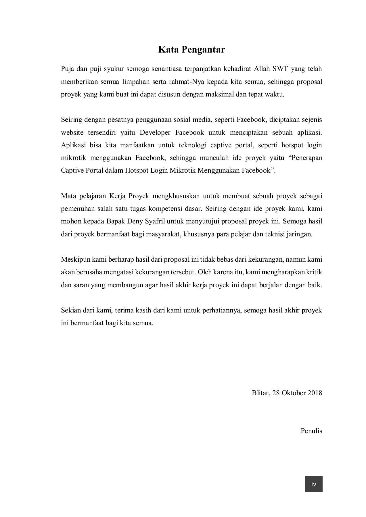 Contoh_Proposal_Kerja_Proyek_TKJ - INDRA SETIAWAN - Halaman 5 | PDF Online | PubHTML5