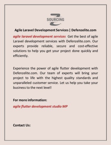 Agile Laravel Development Services | Defenzelite.com