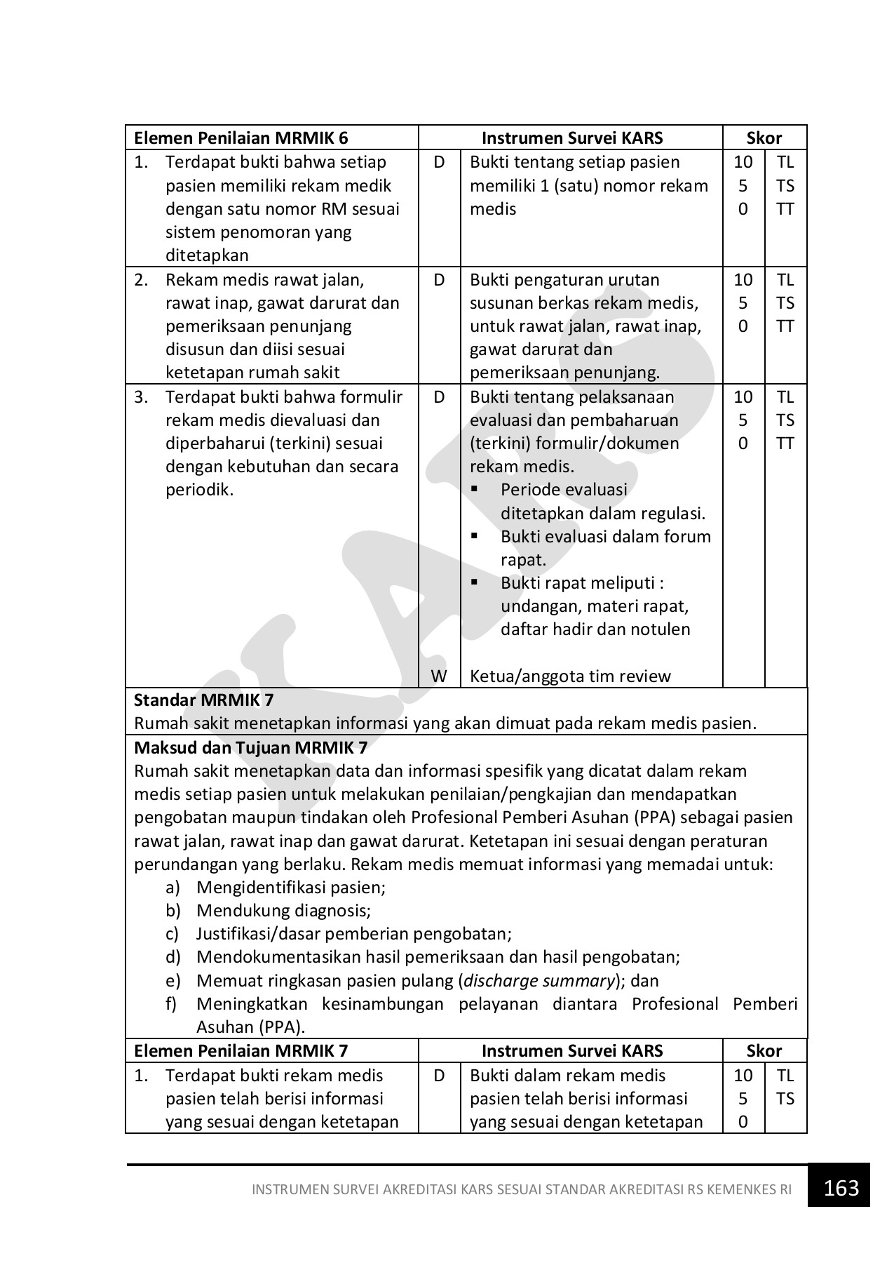 Instrumen Survei Akreditasi KARS sesuai STARKES 2022 (open) - hdhardjolukito - Halaman 171 | PDF ...