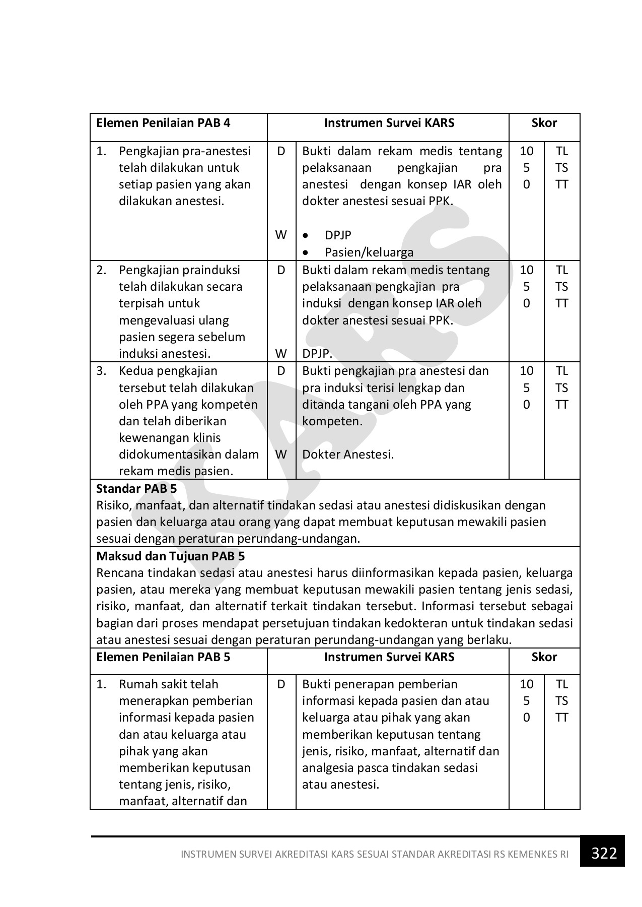 Instrumen Survei Akreditasi KARS sesuai STARKES 2022 (open) - hdhardjolukito - Halaman 330 | PDF ...