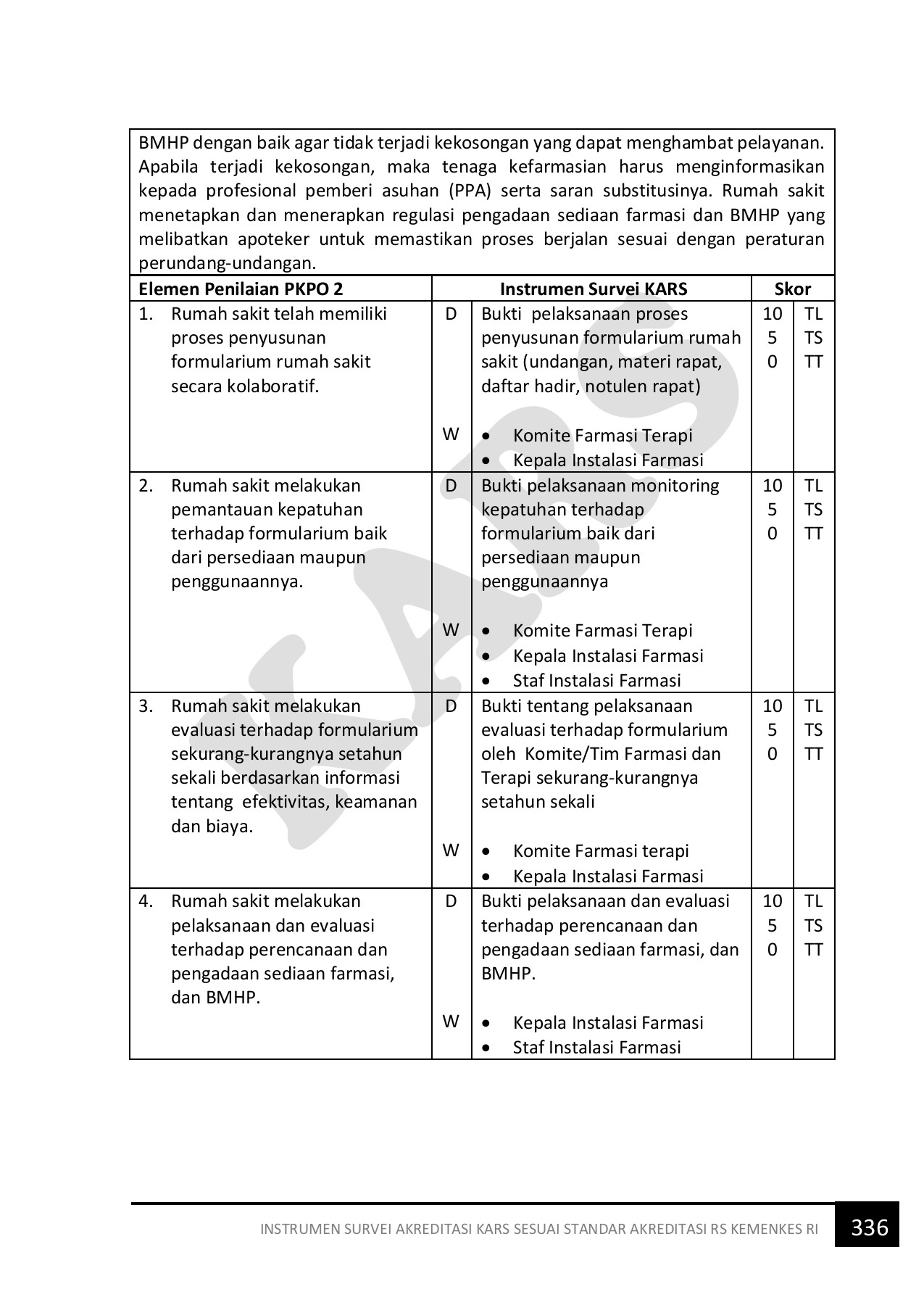 Instrumen Survei Akreditasi KARS sesuai STARKES 2022 (open) - hdhardjolukito - Halaman 344 | PDF ...