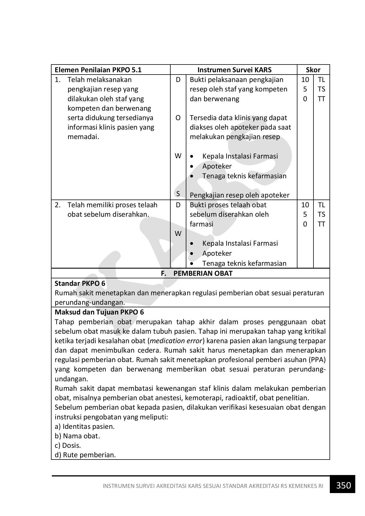 Instrumen Survei Akreditasi KARS sesuai STARKES 2022 (open) - hdhardjolukito - Halaman 358 | PDF ...