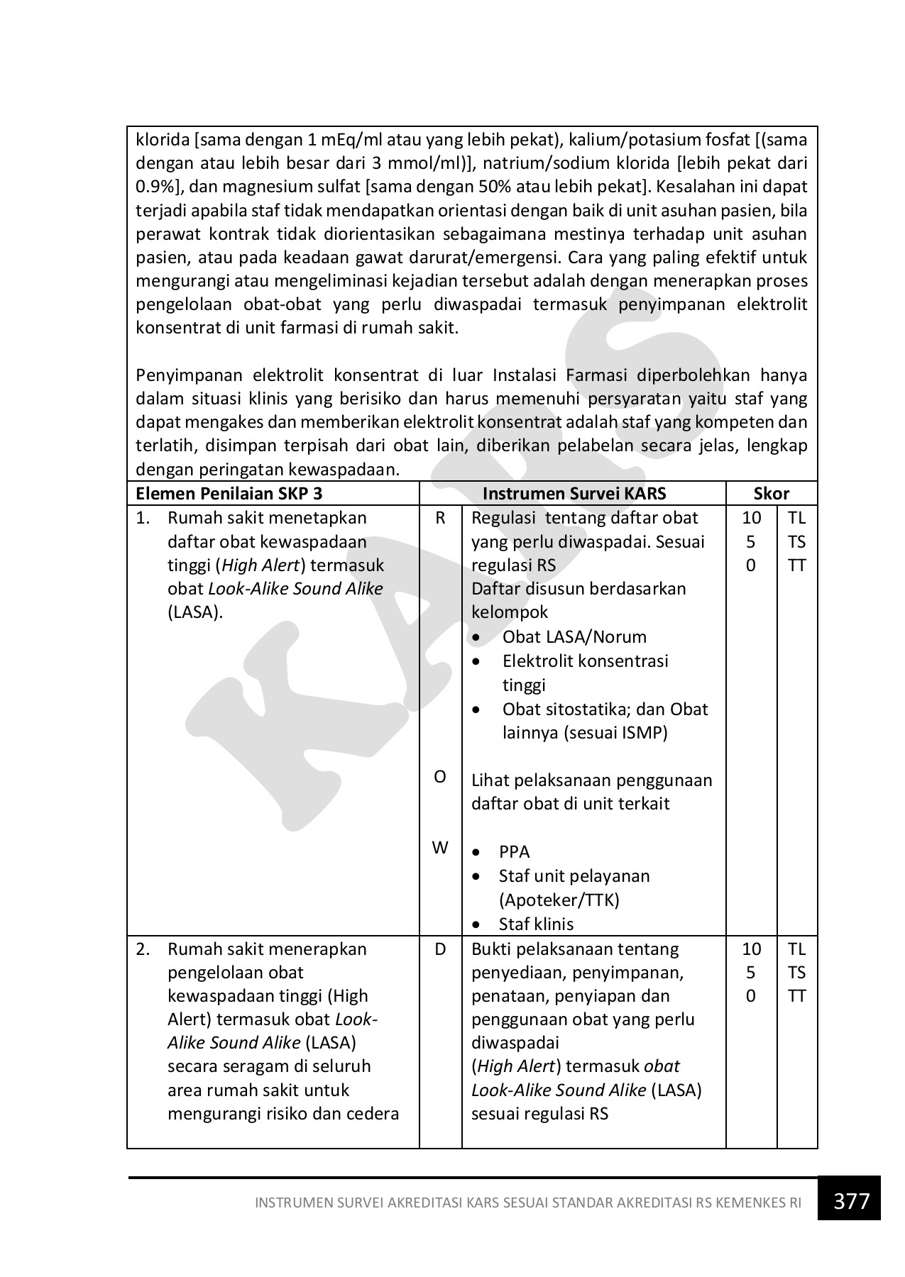 Instrumen Survei Akreditasi KARS sesuai STARKES 2022 (open) - hdhardjolukito - Halaman 385 | PDF ...