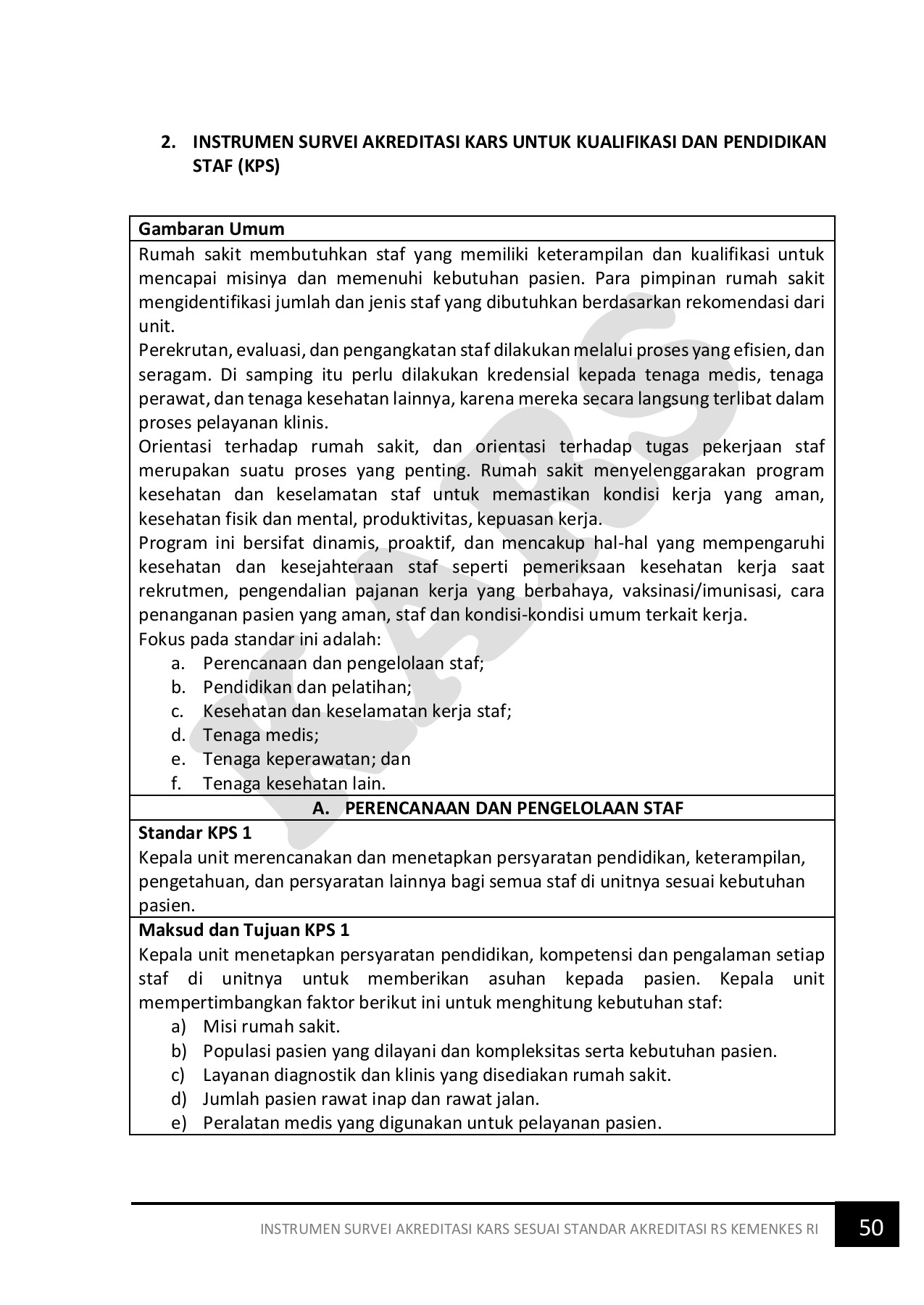Instrumen Survei Akreditasi KARS sesuai STARKES 2022 (open) - hdhardjolukito - Halaman 58 | PDF ...