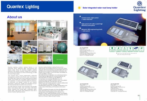 Quantex solar outdoor lighting products 2018 - Quantex lighting Group ...