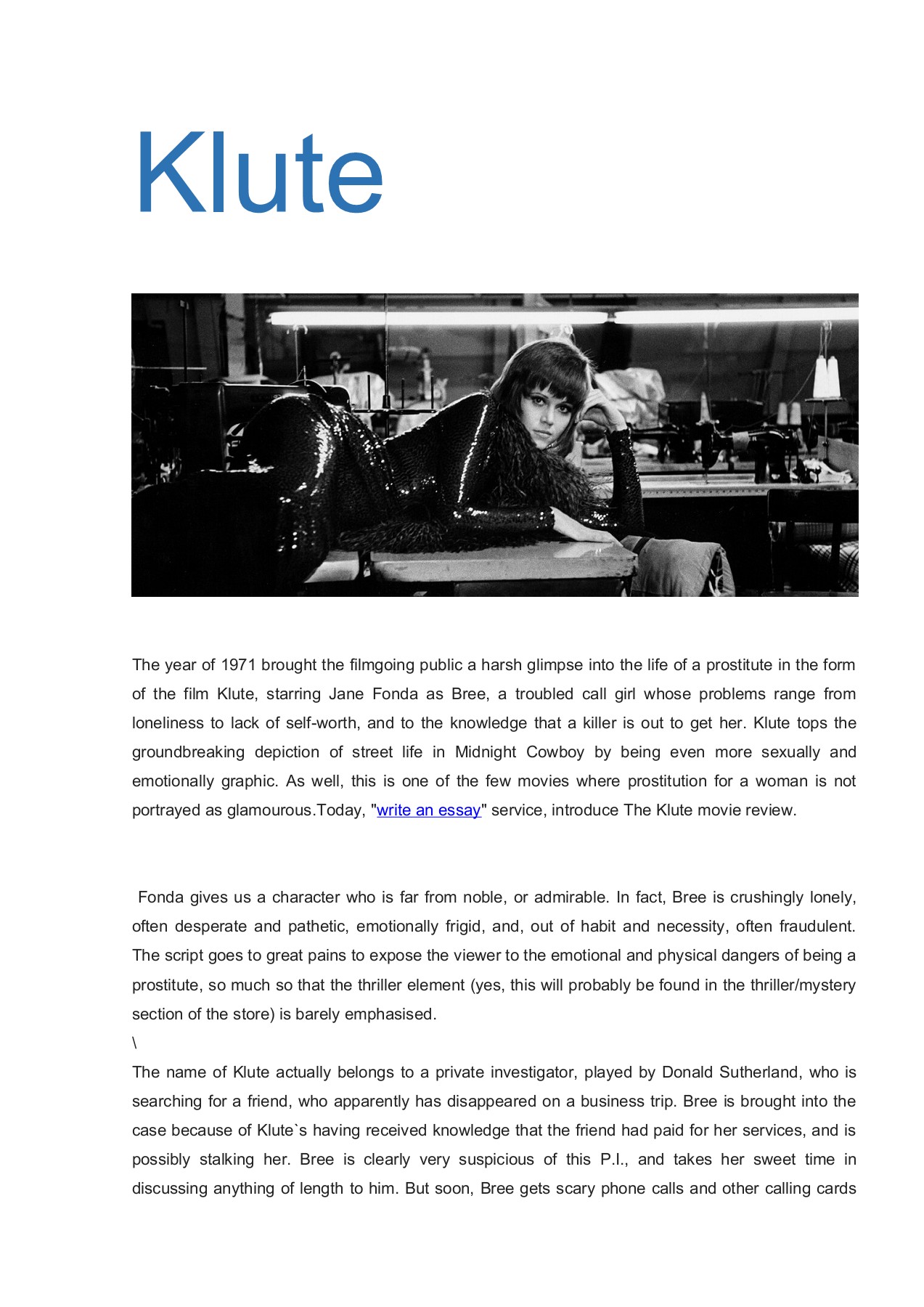 Klute - susanbrady - Page 1 - 3 | Flip PDF Online | PubHTML5