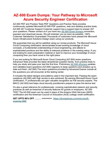 AZ-500 Exam Dumps Your Pathway to Microsoft Azure Security Engineer ...