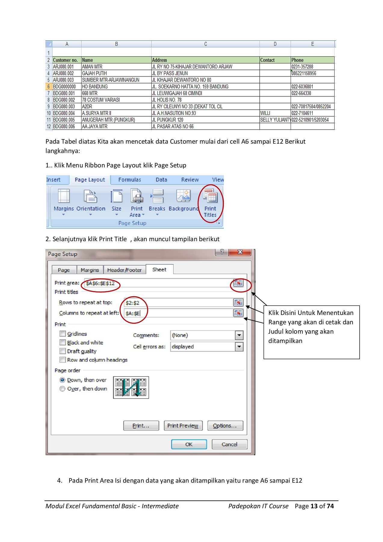 00. Modul - Excel Fundamental Basic - Intermediate - silviaassyifa31 - Page 14 | Flip PDF Online ...