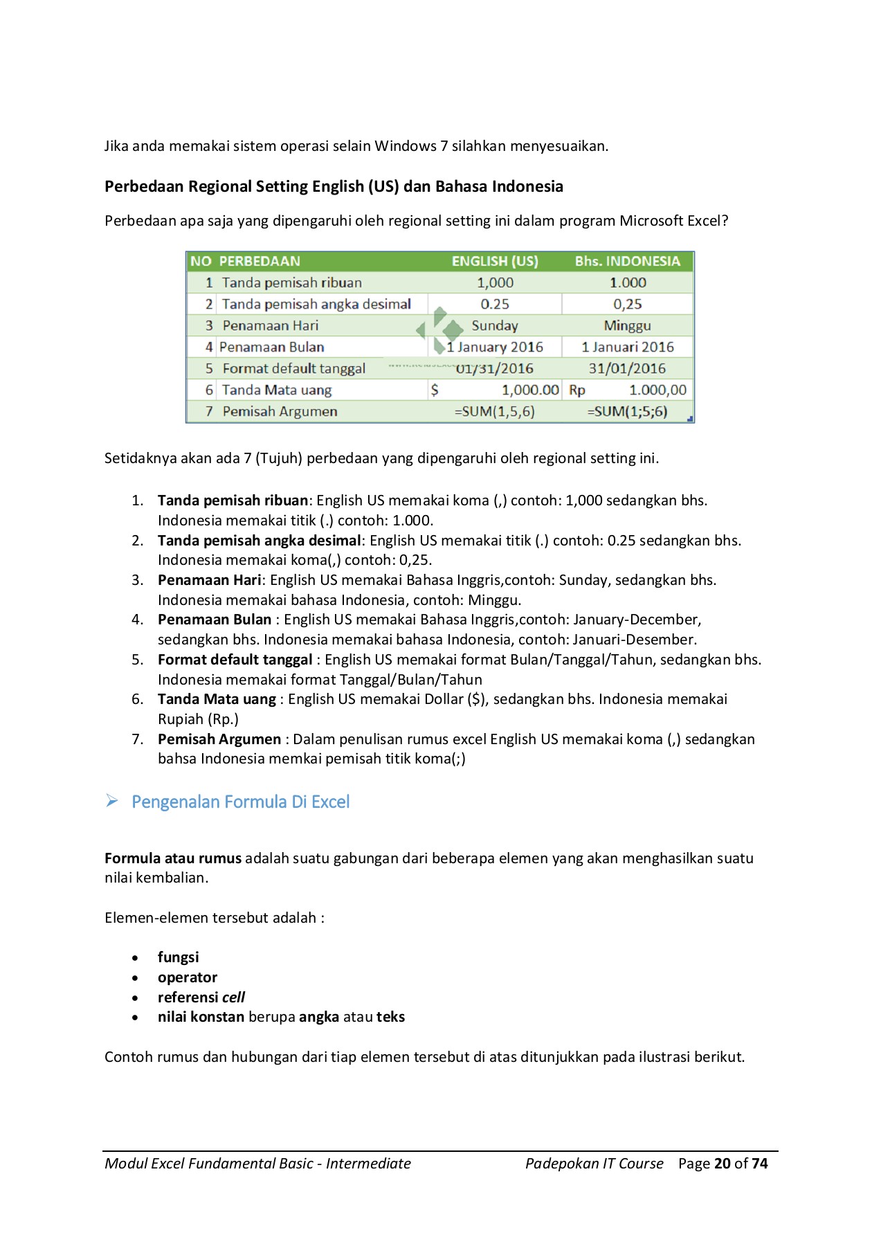 00. Modul - Excel Fundamental Basic - Intermediate - silviaassyifa31 ...