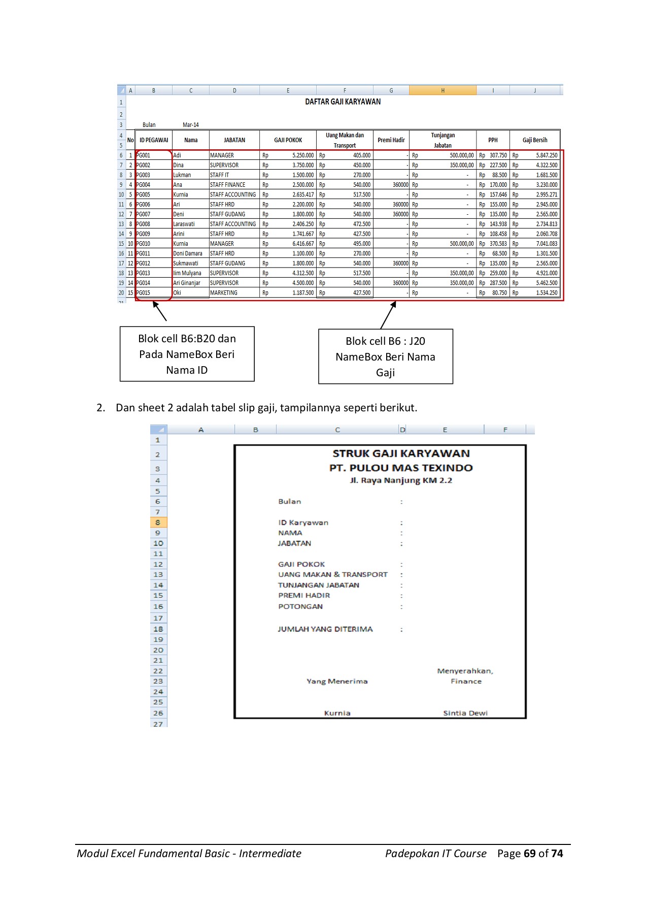 00. Modul - Excel Fundamental Basic - Intermediate - silviaassyifa31 - Page 70 | Flip PDF Online ...