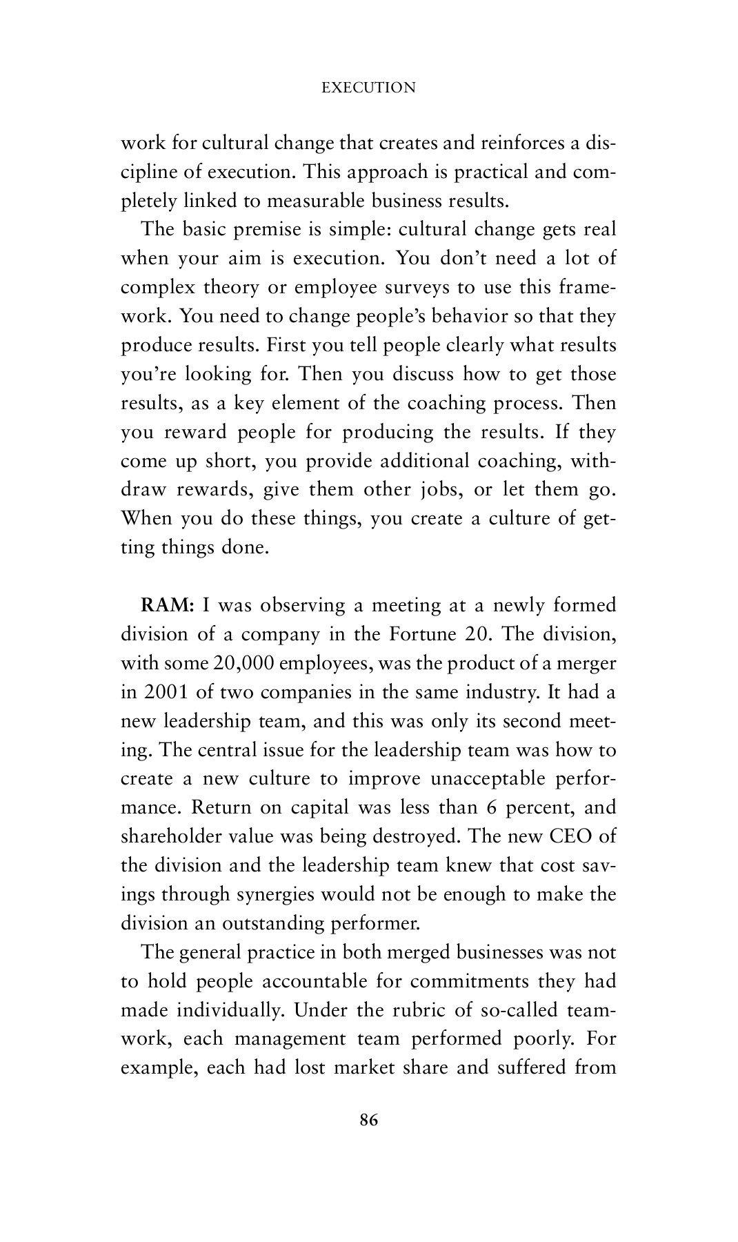 Execution The Discipline of Getting Things Done (Larry Bossidy and Ram ...