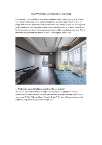 Laser TV or Projector(Pros & Cons Explained)