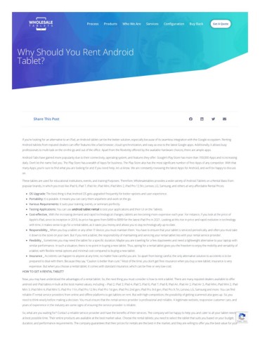 Why Should You Rent Android Tablet?