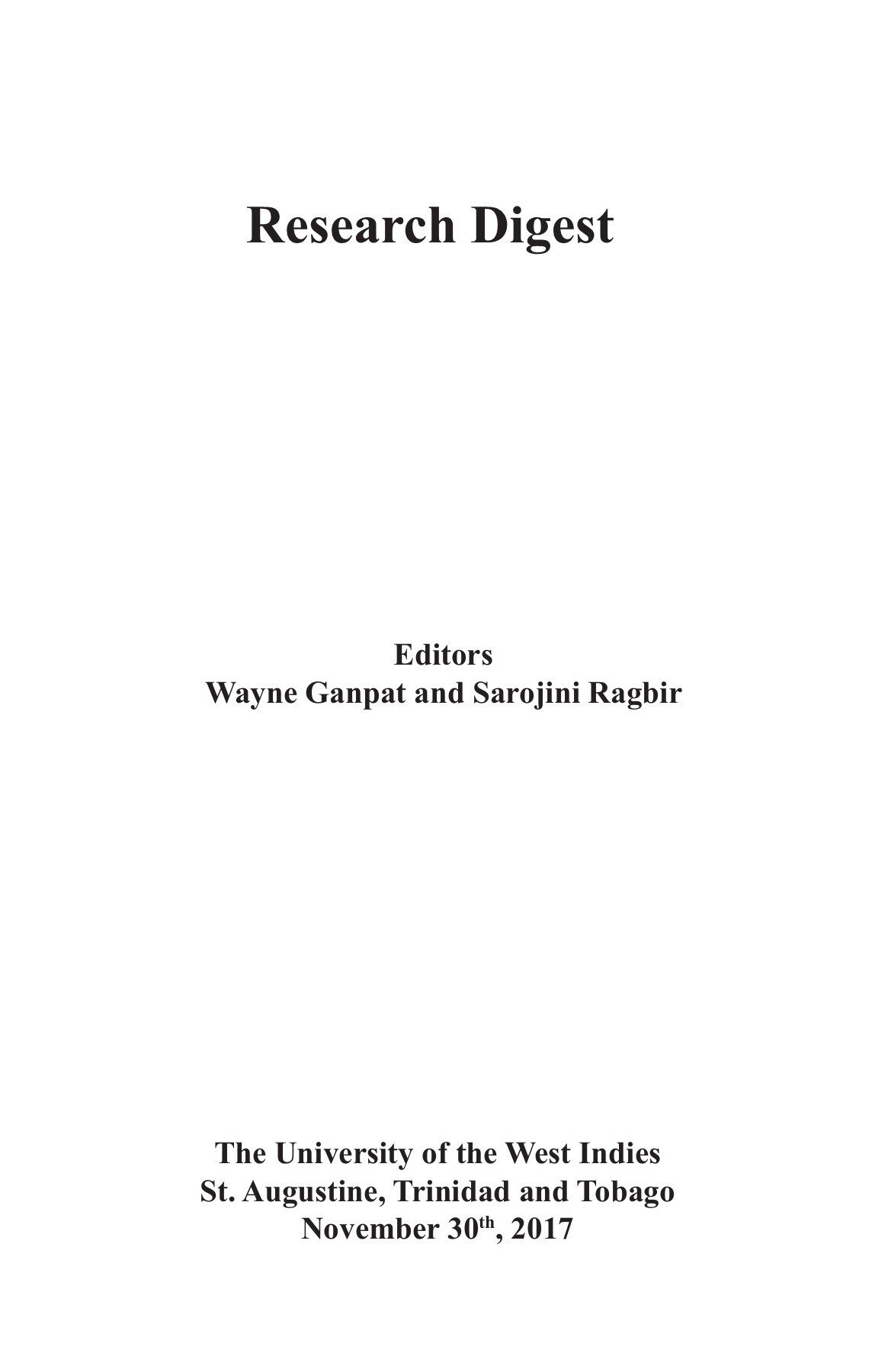 FFA Research Digest 2017 - UWI FFA - Page 2 | Flip PDF Online | PubHTML5