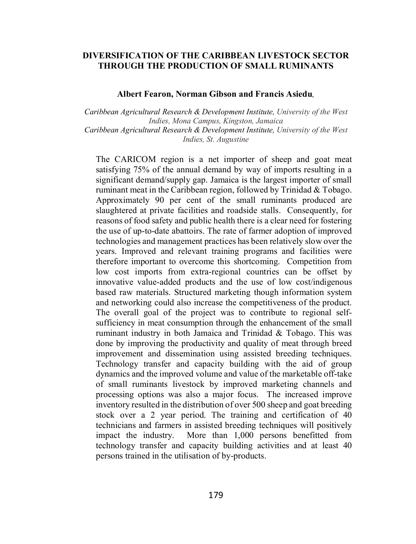 FFA Research Digest 2019 - UWI FFA - Page 183 | Flip PDF Online | PubHTML5