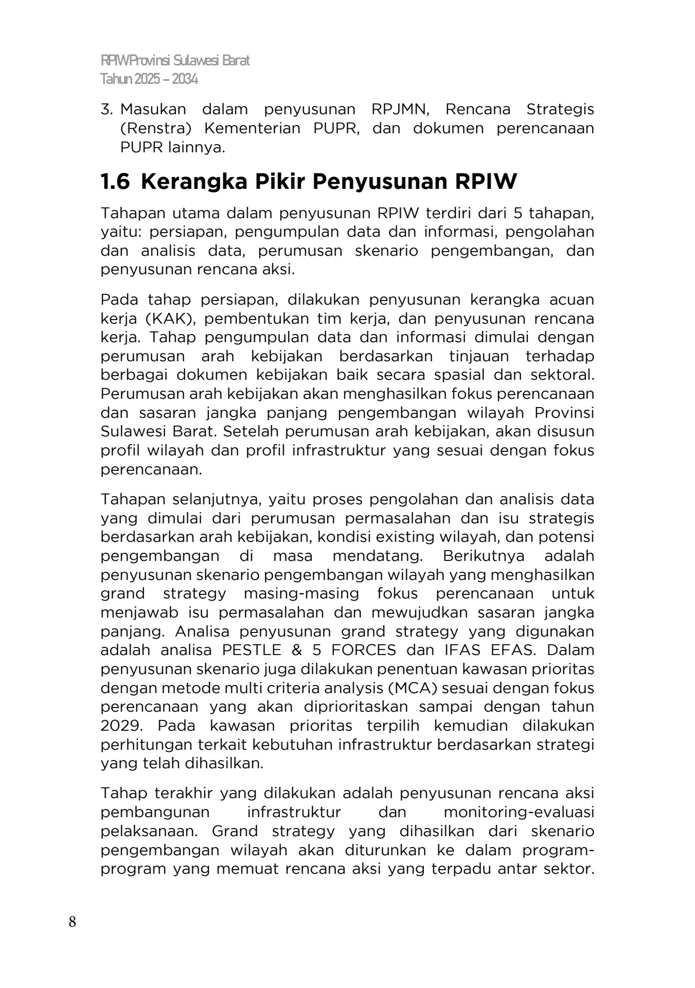RPIW Provinsi Sulawesi Barat 2025-2034 - Dagu Komunika Bookcases ...