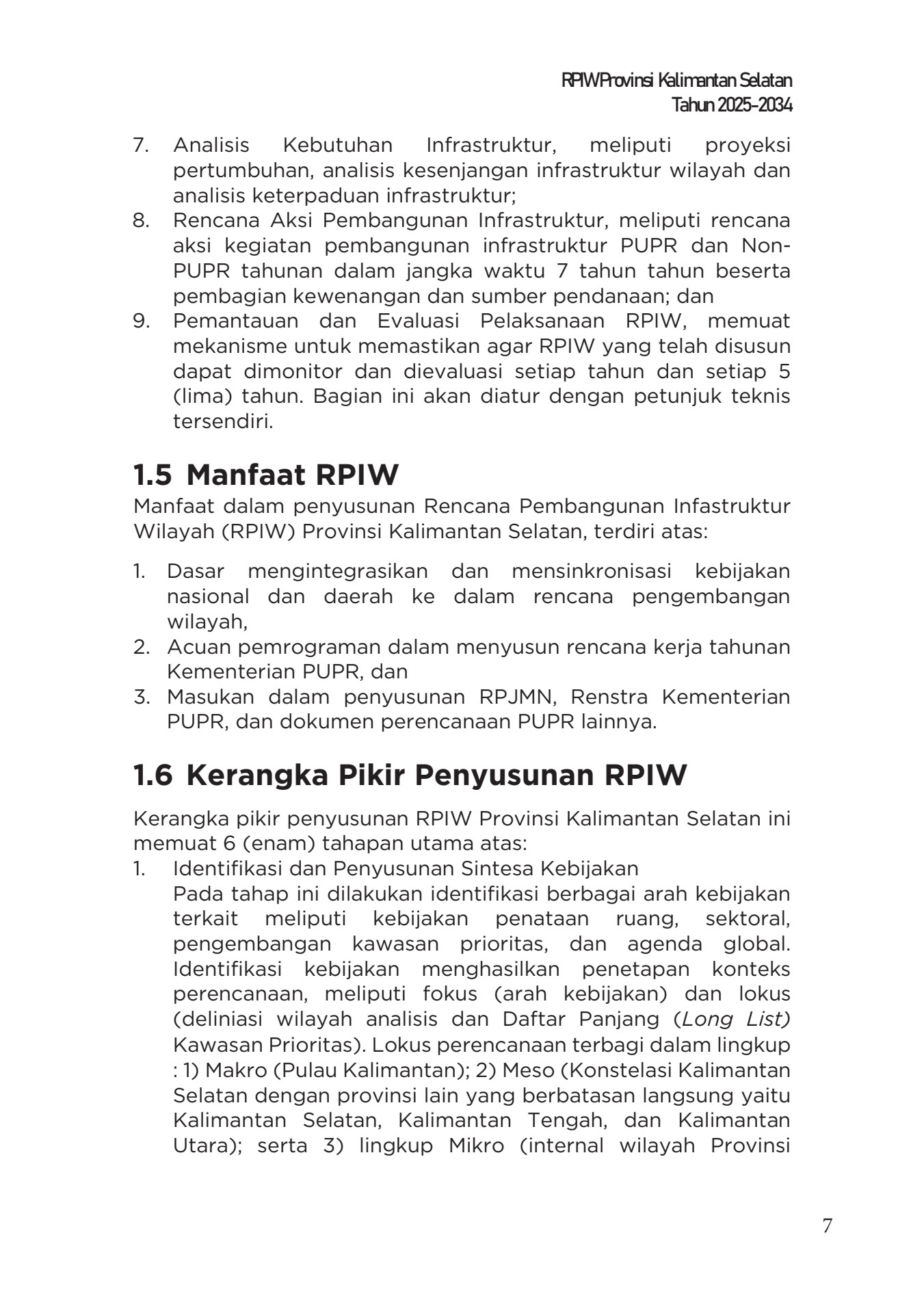 RPIW Provinsi Kalimantan Selatan 2025-2034 - Dagu Komunika Bookcases ...