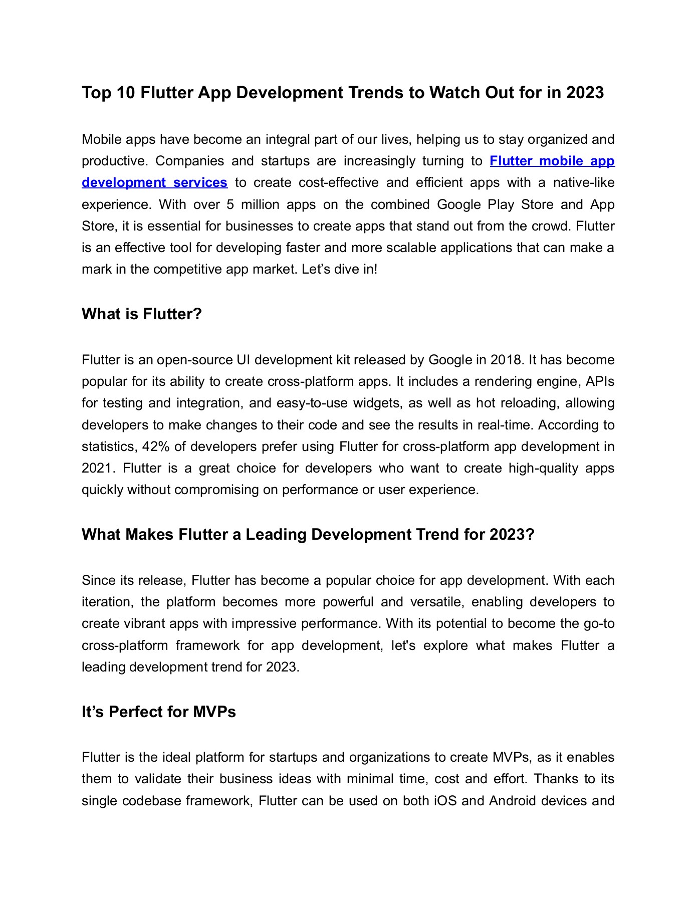 Top 10 Flutter App Development Trends to Watch Out for in 2023 - Jacob ...