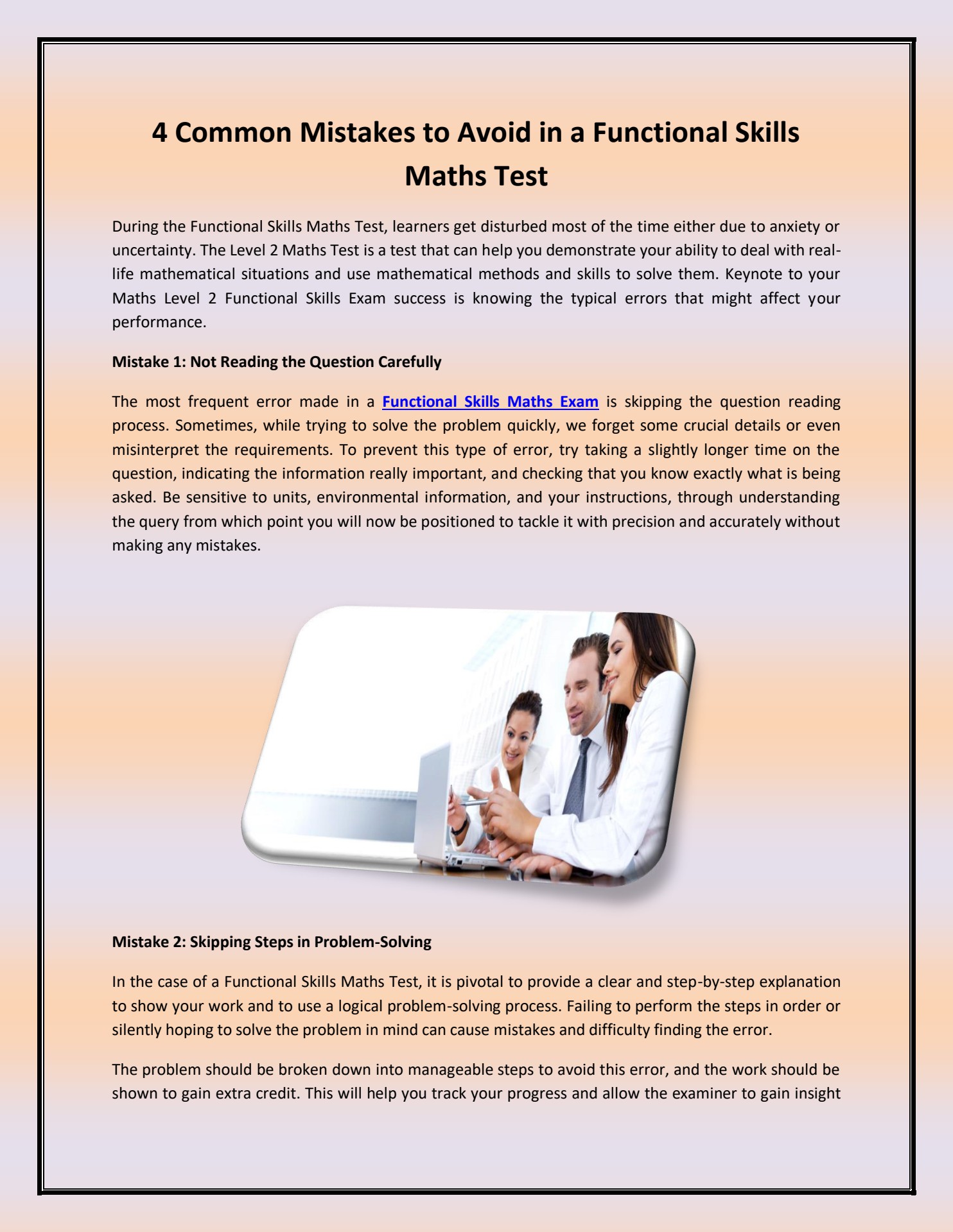 4 Common Mistakes to Avoid in a Functional Skills Maths Test - Amias ...