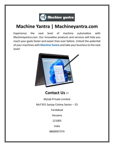 Machine Yantra | Machineyantra.com