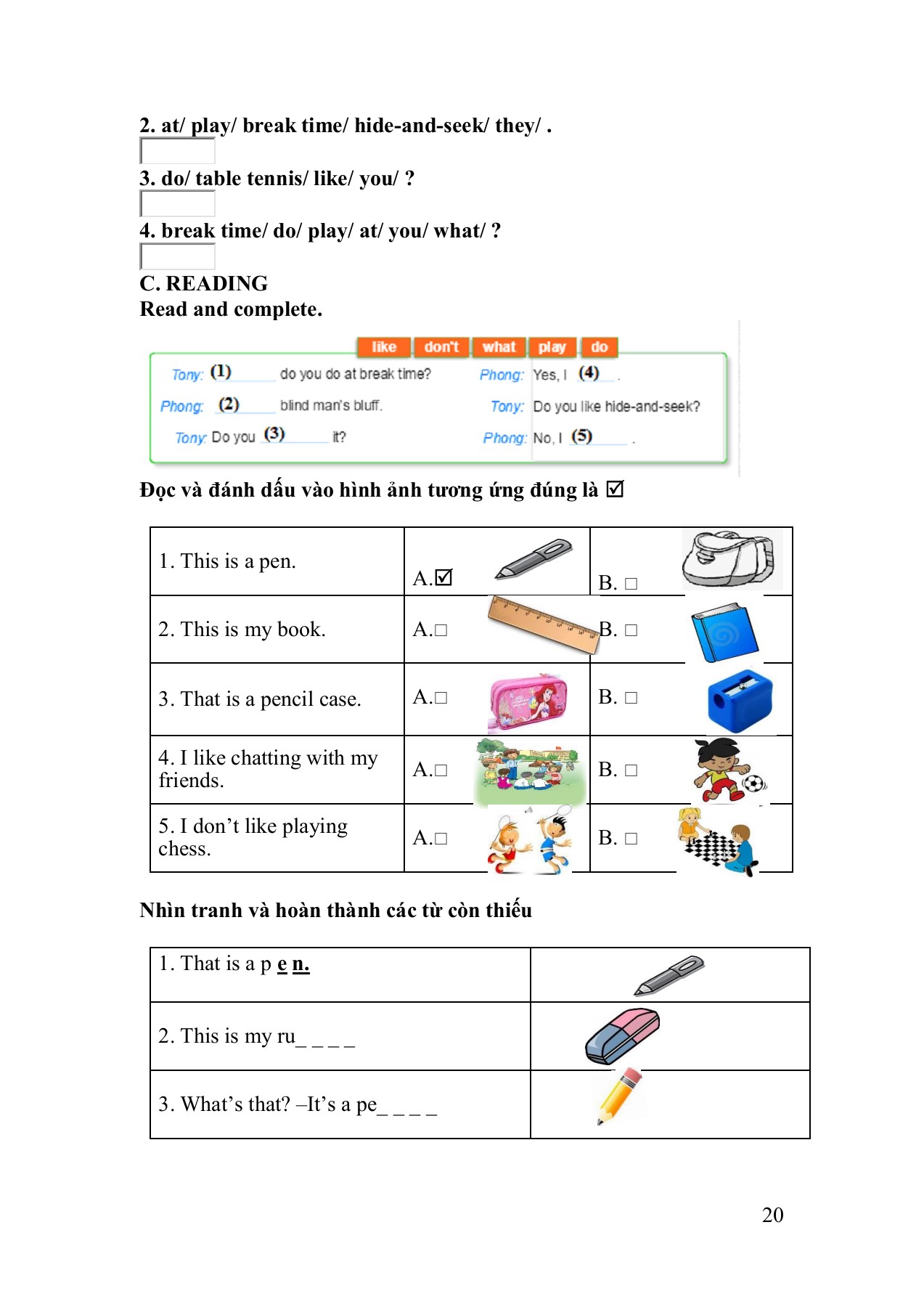 Bai-tap-tieng-anh-lop-3-theo-tung-don-vi-hoc-bai - TRẦN THỊ TUYẾT TRANG - Trang 21 | PDF lật ...