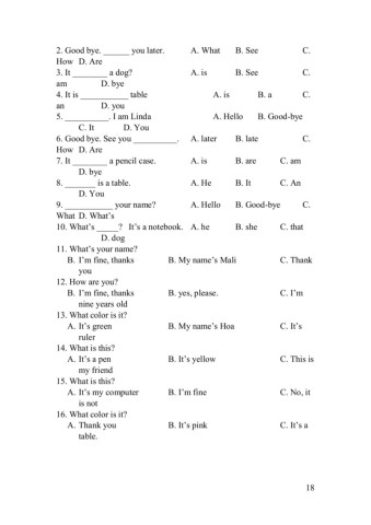 Bai-tap-tieng-anh-lop-3-theo-tung-don-vi-hoc-bai - TRẦN THỊ TUYẾT TRANG - Trang 19 | PDF lật ...