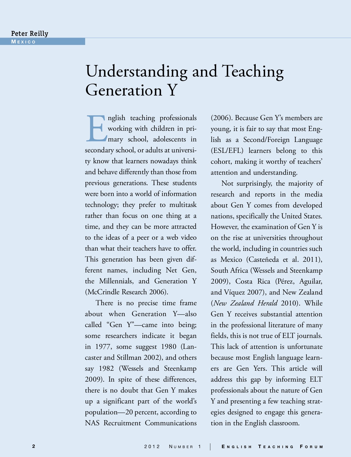 Understanding and Teaching Generation Y - TRẦN THỊ TUYẾT TRANG - Page 1 ...