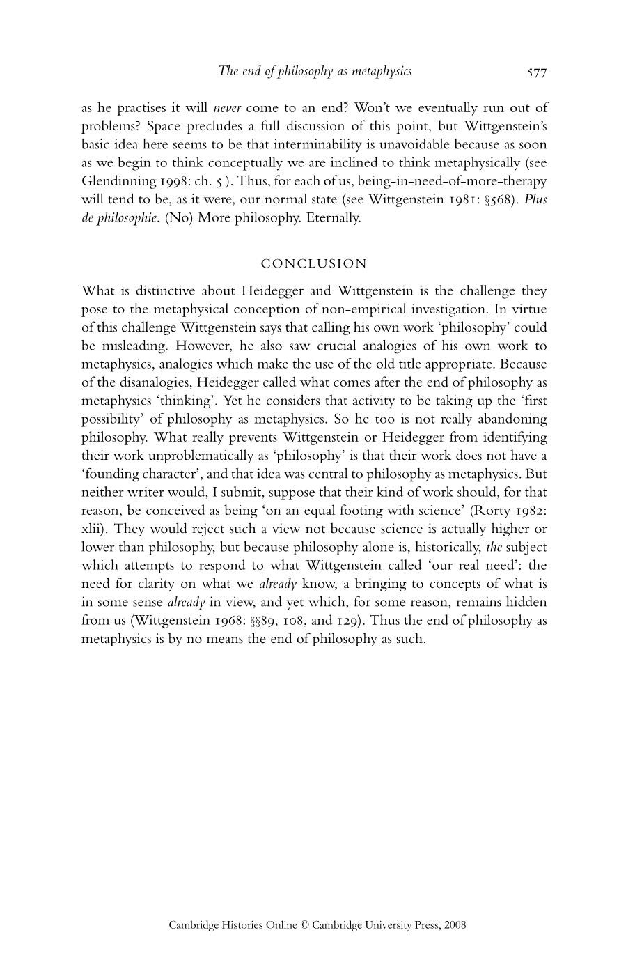 The English version of the Cambridge Philosophical History 1870-1945 ...