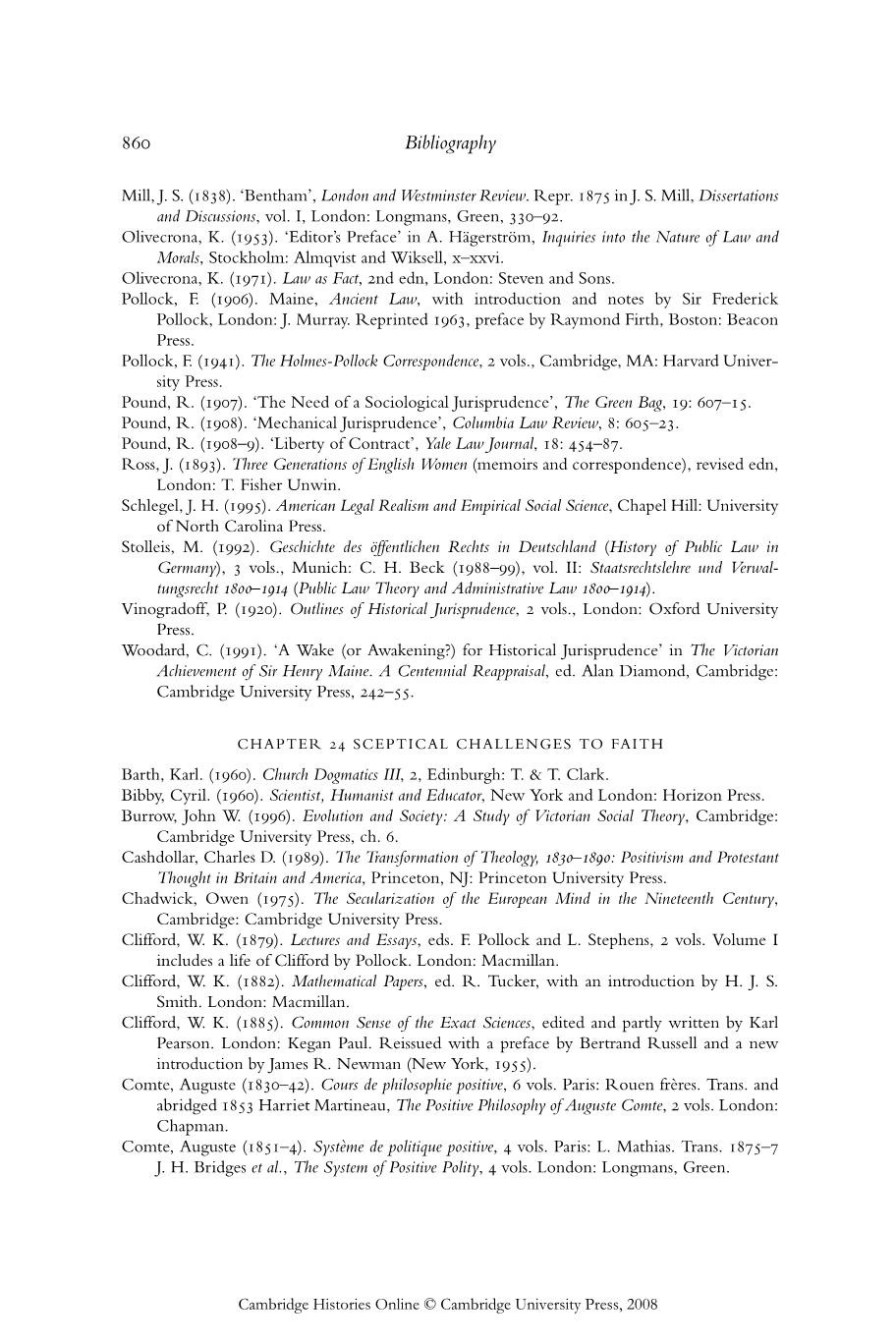 The English version of the Cambridge Philosophical History 1870-1945 ...