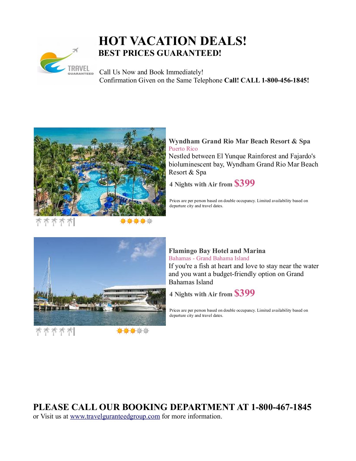 PROMO SHEET - travelguaranteedgroup - Page 1 - 6 | Flip PDF Online ...