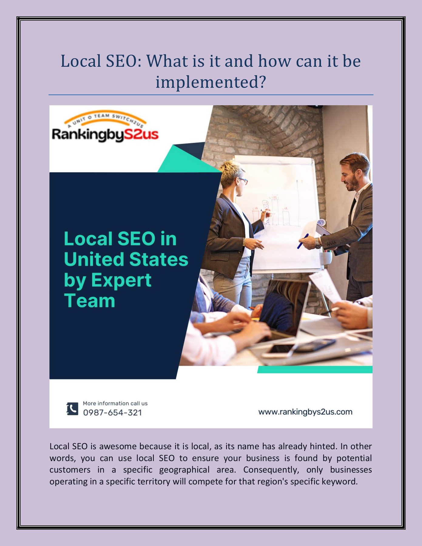 Local SEO What is it and how can it be implemented - Ranking Bys2us ...