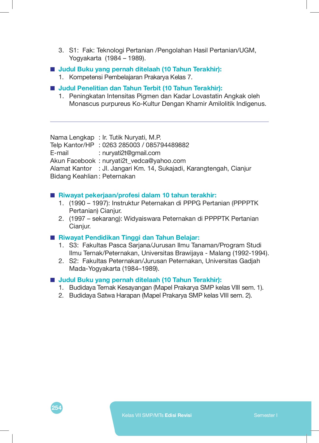 Prakarya Kelas VII - Sarmi Literasi - Halaman 262 | PDF Online | PubHTML5