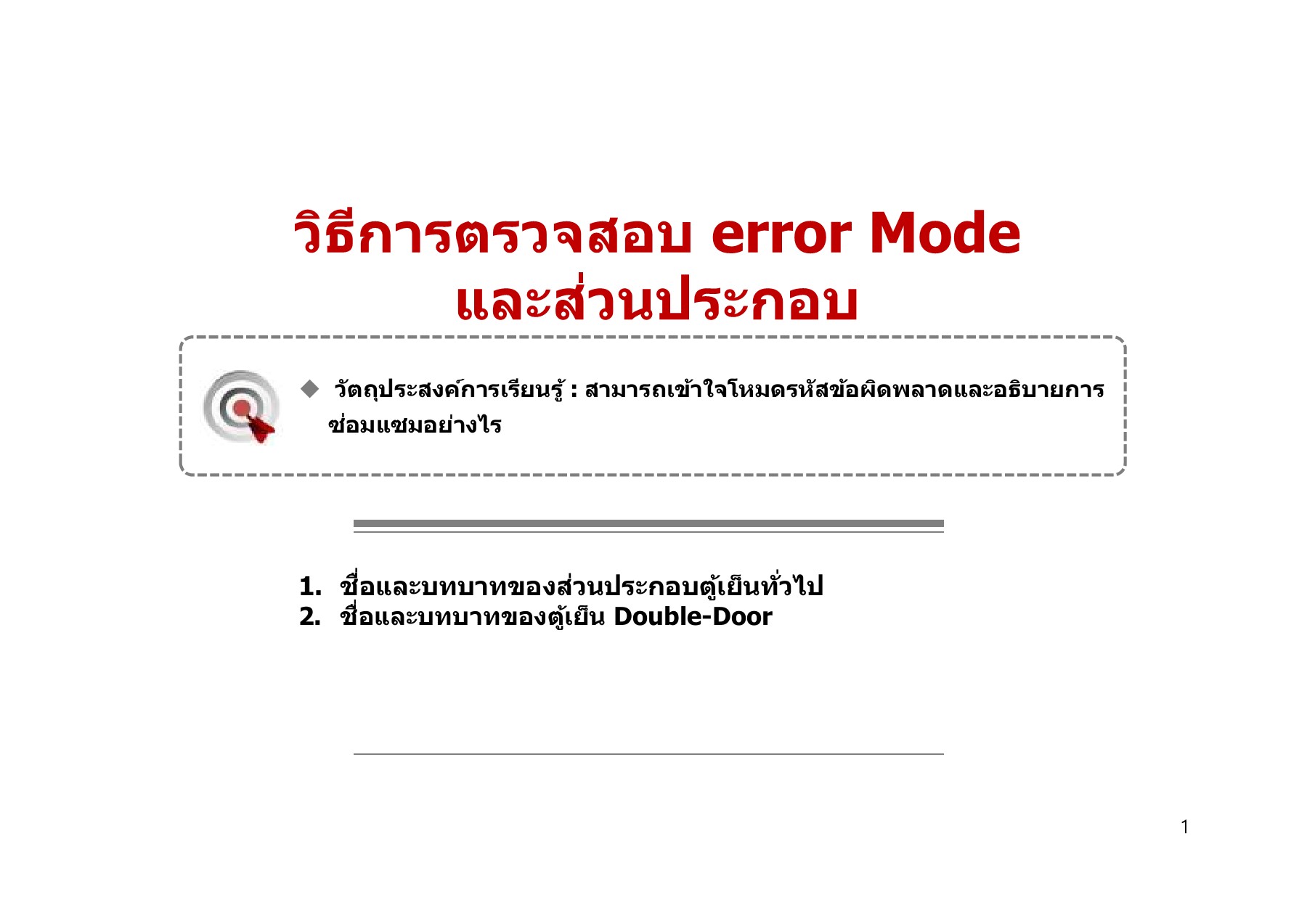 วิธีการตรวจสอบ error Mode และส่วนประกอบ - artit_2008 - หน้าหนังสือ 1 ...