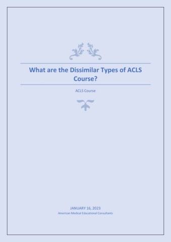 Primer ACLS course in Houston - stbonnerinstituteusa - Page 1 - 2 ...