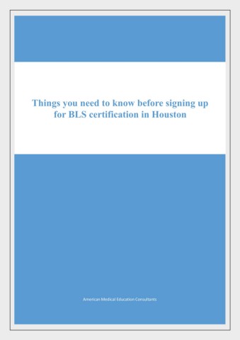 Trustworthy ACLS training in Houston