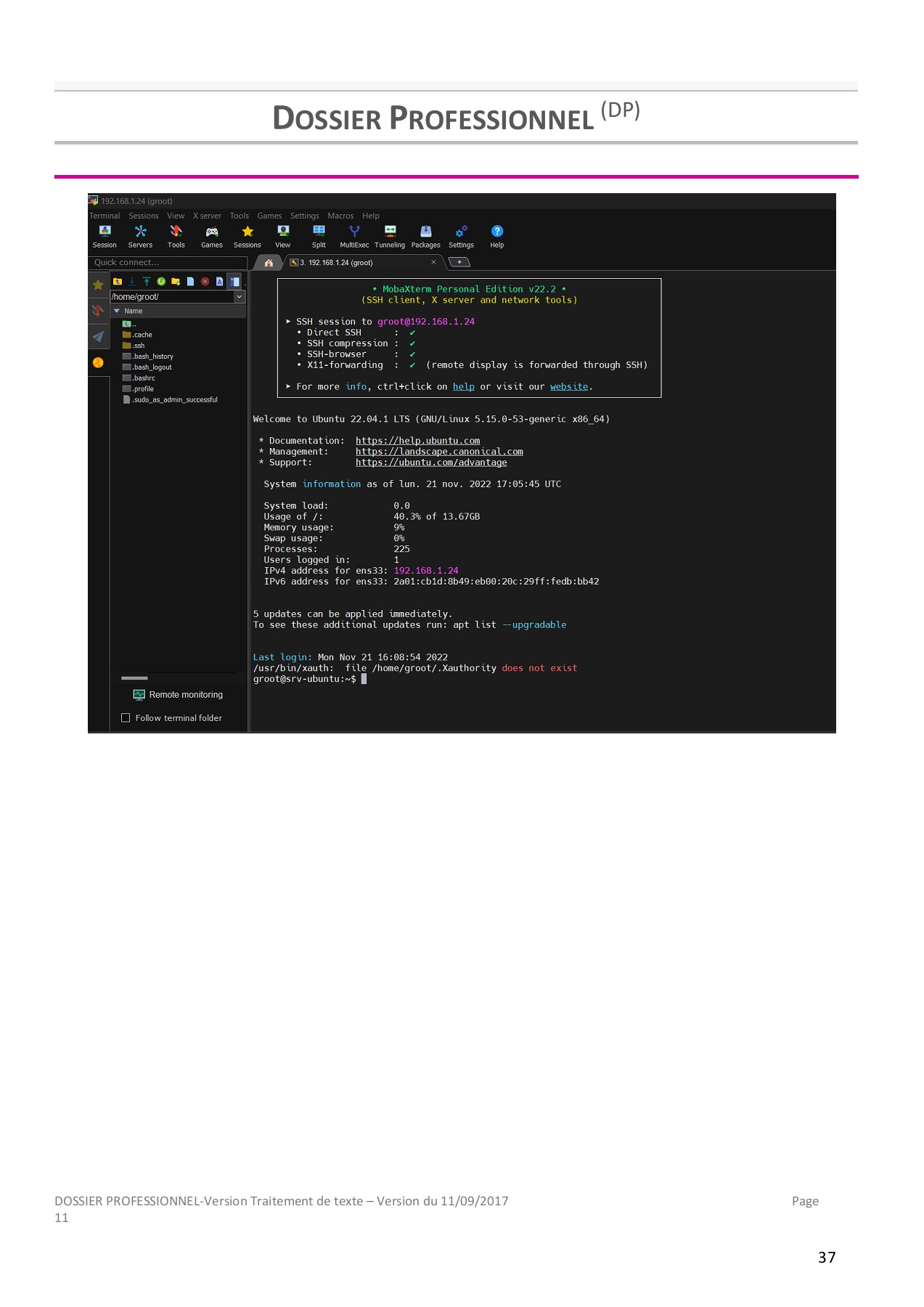 Dossier Pro TSSR GrOoT - Grégory El Bajoury - Page 37 | PDF Feuilletable en Ligne | PubHTML5