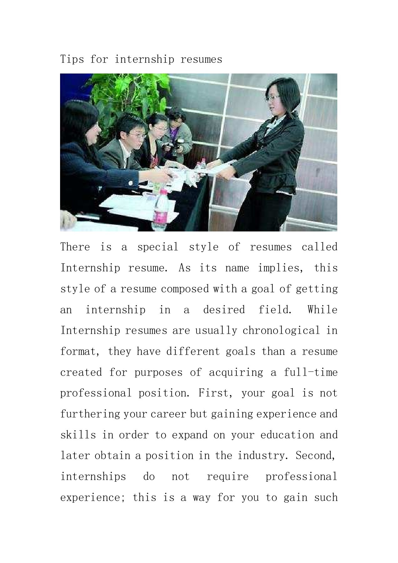 Tips for internship resumes - nicholas - Page 1 - 6 | Flip PDF Online ...